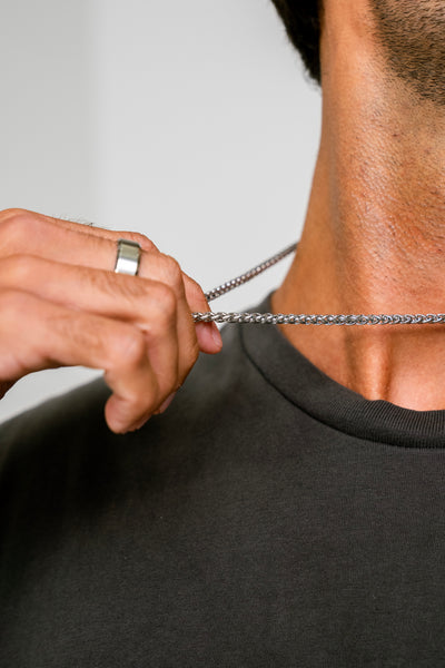 WHEAT 3MM CHAIN - WHITE GOLD – Masión | Men's Premium Jewelry | Chains ...