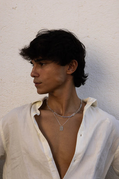 PAPERCLIP CHAIN BUNDLE - WHITE GOLD (SAVE 20%) – Masión | Men's Premium ...