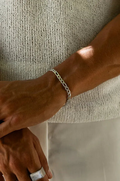 FIGARO CHAIN BUNDLE (SAVE 20%) - WHITE GOLD REA – Masión | Men's ...