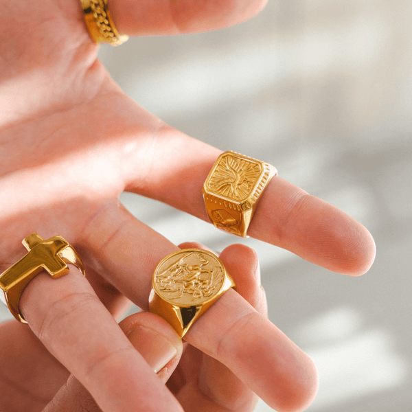 "MEDALLION" RING - GOLD – Masión | Men's Premium Jewelry | Chains ...