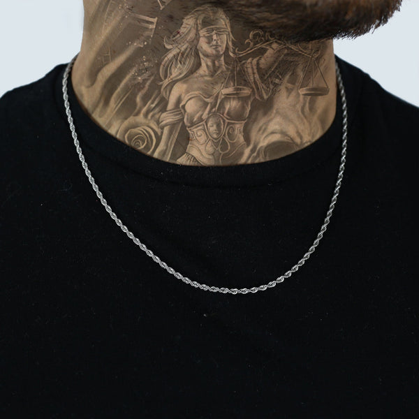 ROPE CHAIN 3MM - Solid White Gold – Masión | Men's Premium Jewelry ...